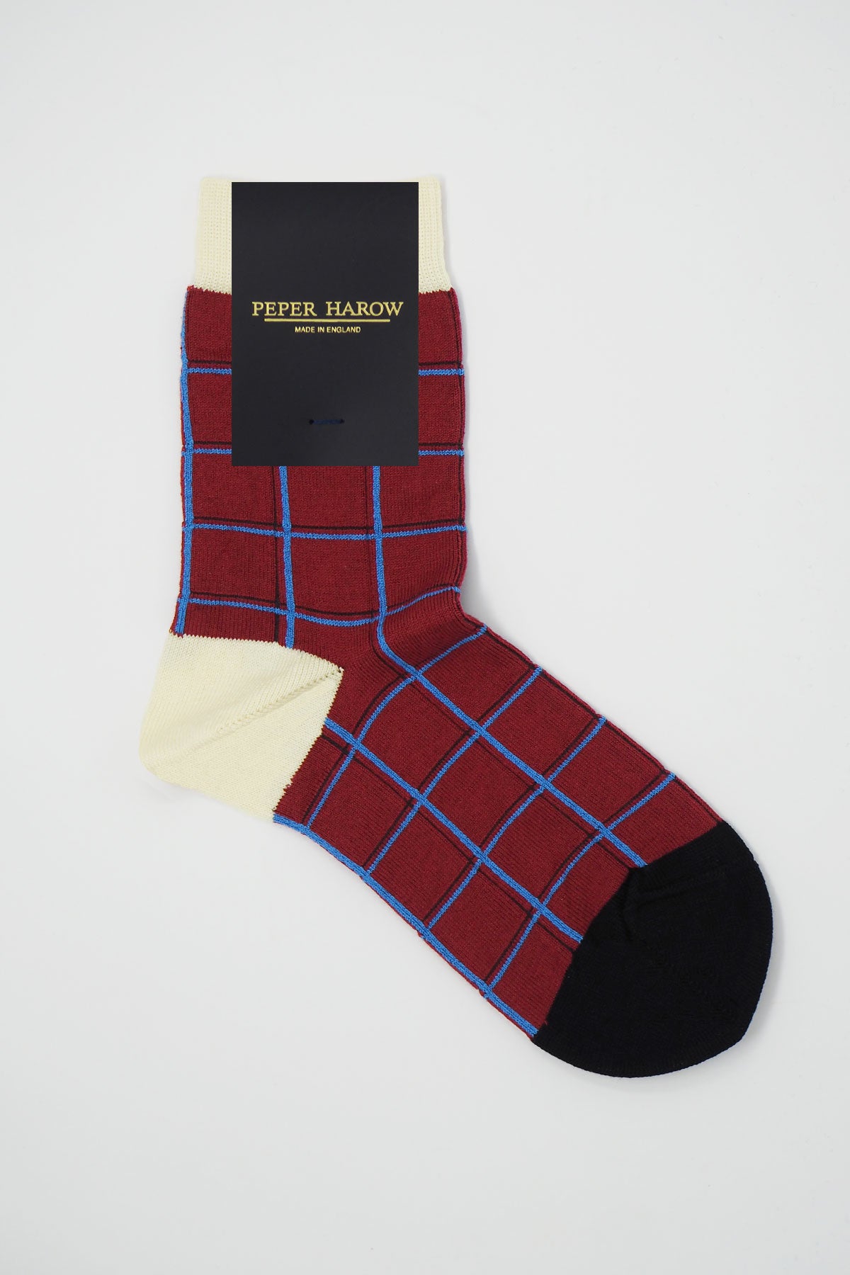 Grid Women s Socks Burgundy
